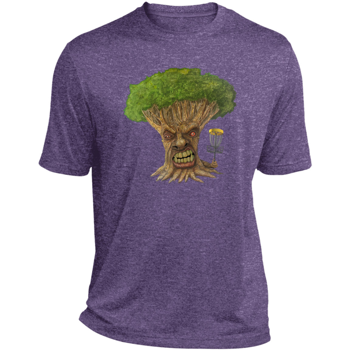 Tree Guardian Disc Golf Heather Performance Tee – Black Hole Supply Company